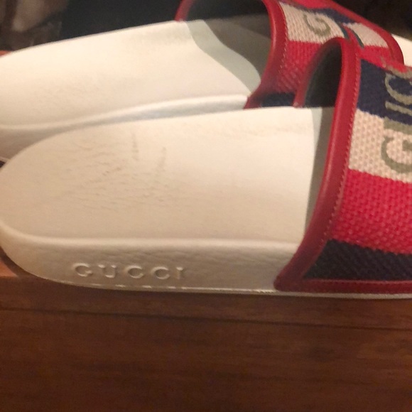 Gucci | Shoes | Authentic Gucci Pool Slides In Great Shape | Poshmark